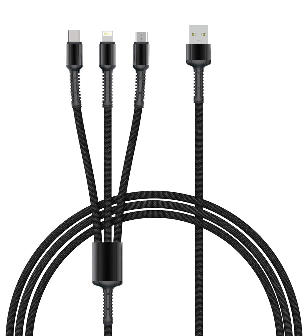 ELITE Series 3 in 1 Braided Data Cable | SDC-30 – Salpido
