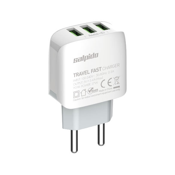 3.4A Triple USB Fast Wall Charger | GD-WC03